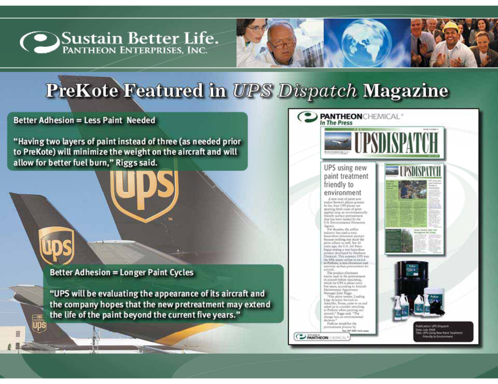 PreKote Featured in UPS Dispatch Magazine - Pantheon Enterprises